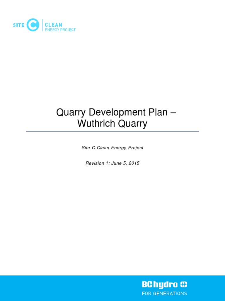 Wuthrich Quarry Development Plan Overview | PDF | Truck | Mining