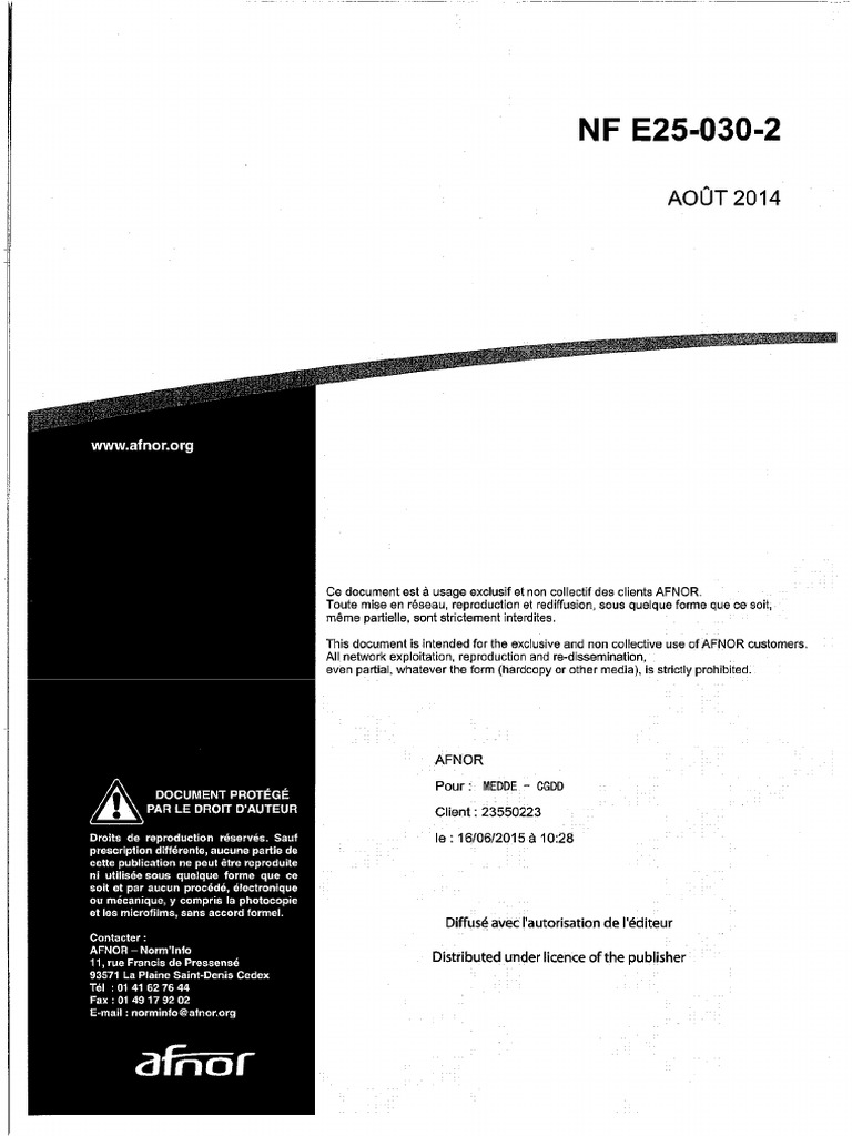 Acier - NF E25-030-2 - Boulons Précontraints - Démarche Complète | PDF