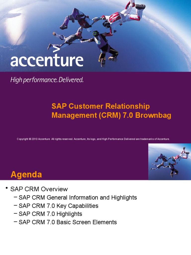 SAP Customer Relationship Management (CRM) 7.0 Brownbag | PDF ...