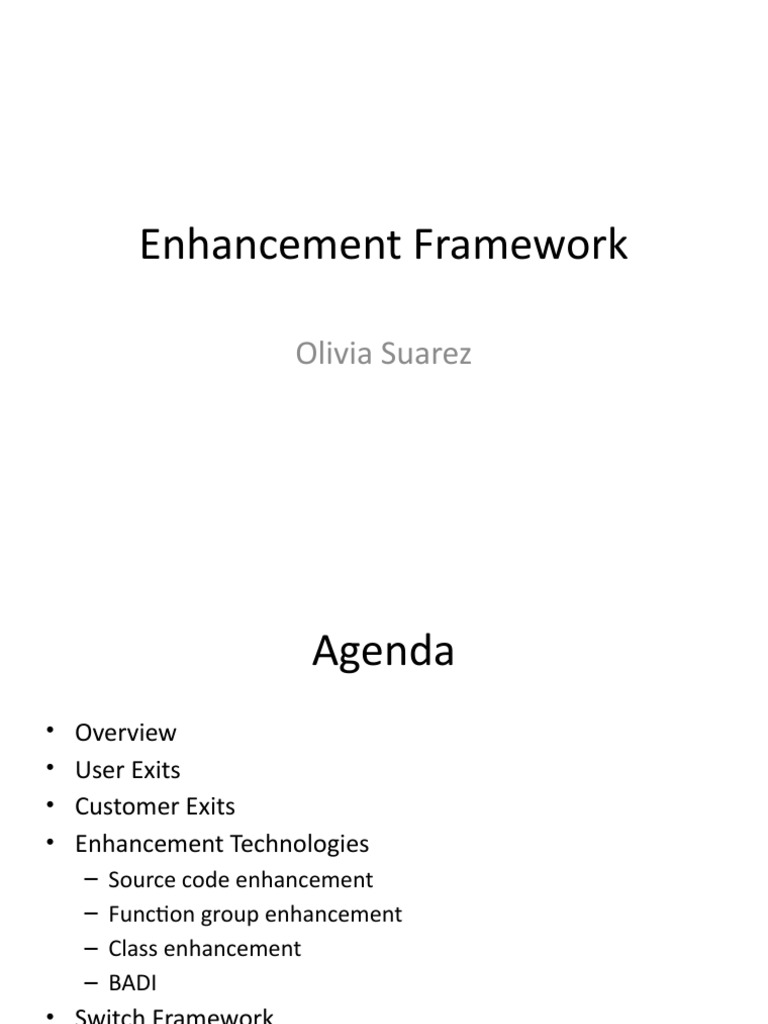 Enhancement Framework Olivia Suarez Pdf Subroutine Class Computer Programming