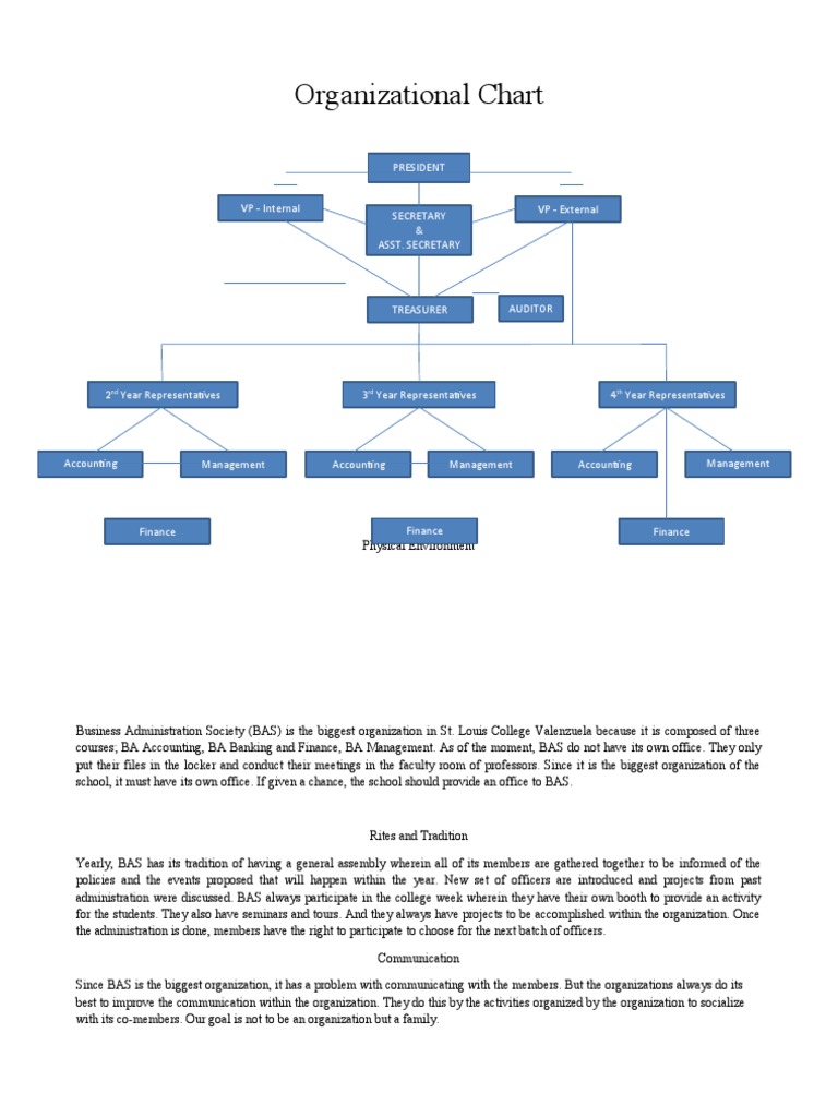 Organizational Chart: President | PDF | Business