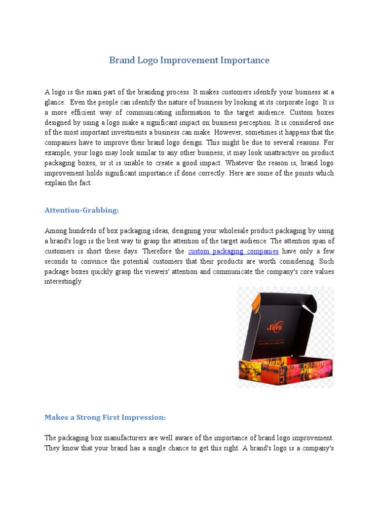 Brand Logo Improvement Importance | PDF | Logos | Brand