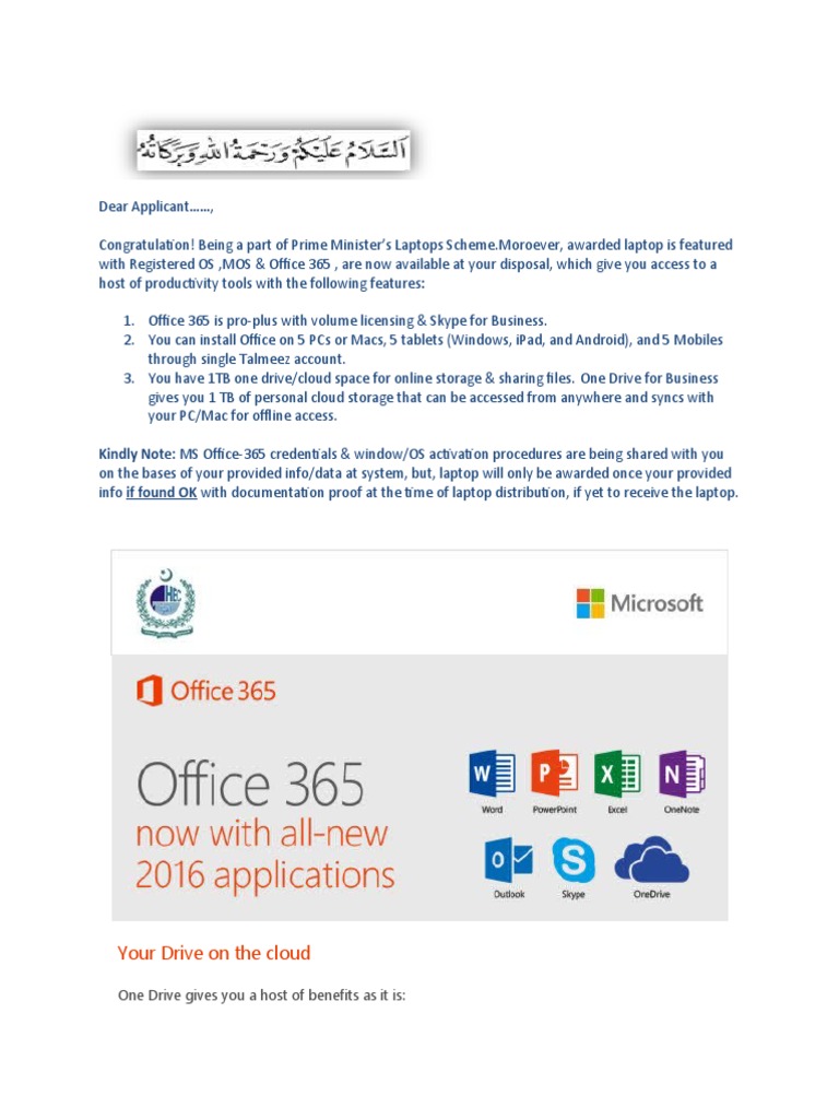 Office Credential & OS Activation Process | PDF | Office 365 ...