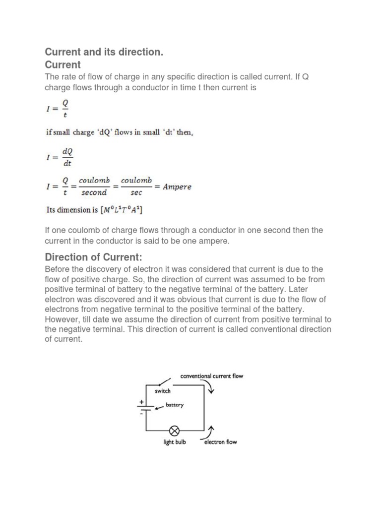 Direct Current D.C. | PDF | Electrical Resistivity And Conductivity ...