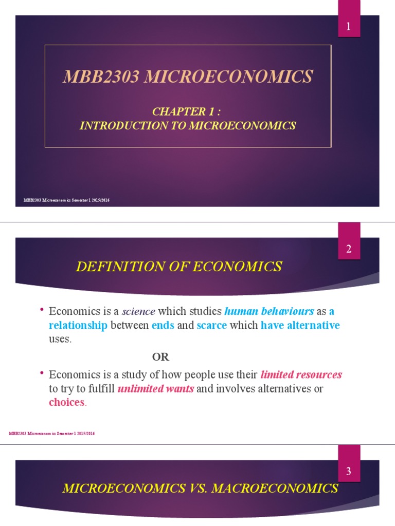 Introduction to Microeconomics Concepts | PDF | Microeconomics | Economics