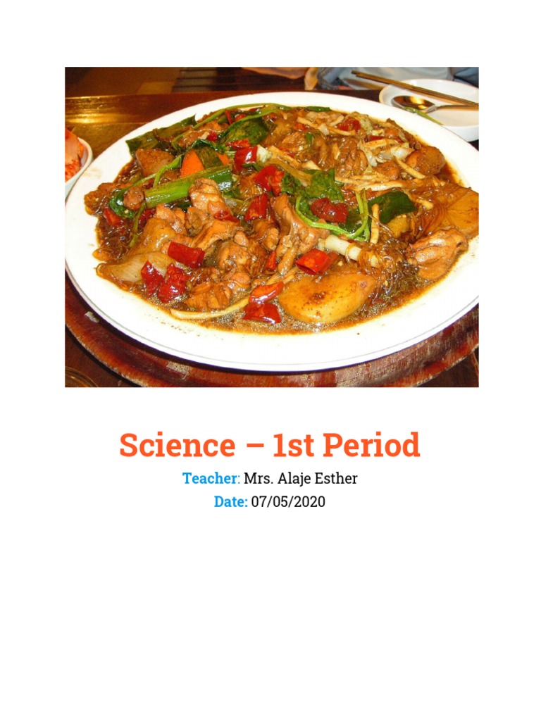 Science - 1st Period: Teacher : Date | PDF | Self-Improvement | Wellness