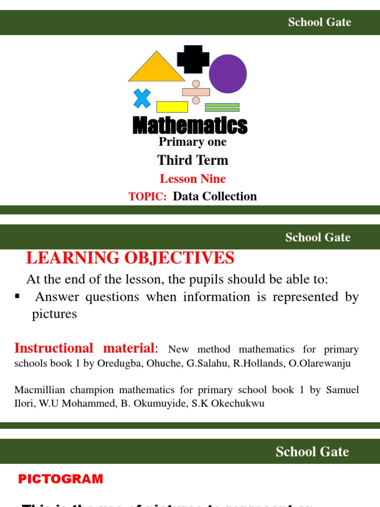 Math-Lesson 9 Data Collection | PDF | Behavior Modification | Learning