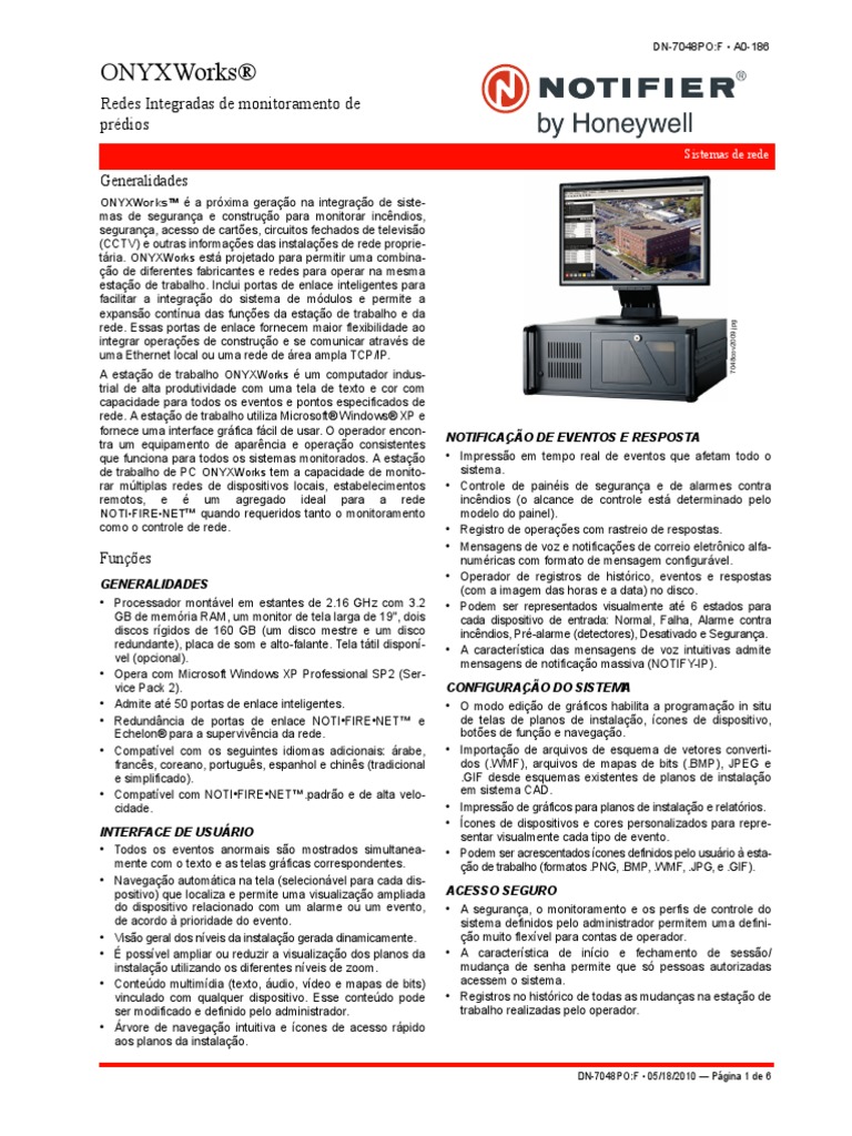 Estação Gráfica - ONYX WORKS (Notifier - MI FIRE) | PDF | PCs ...