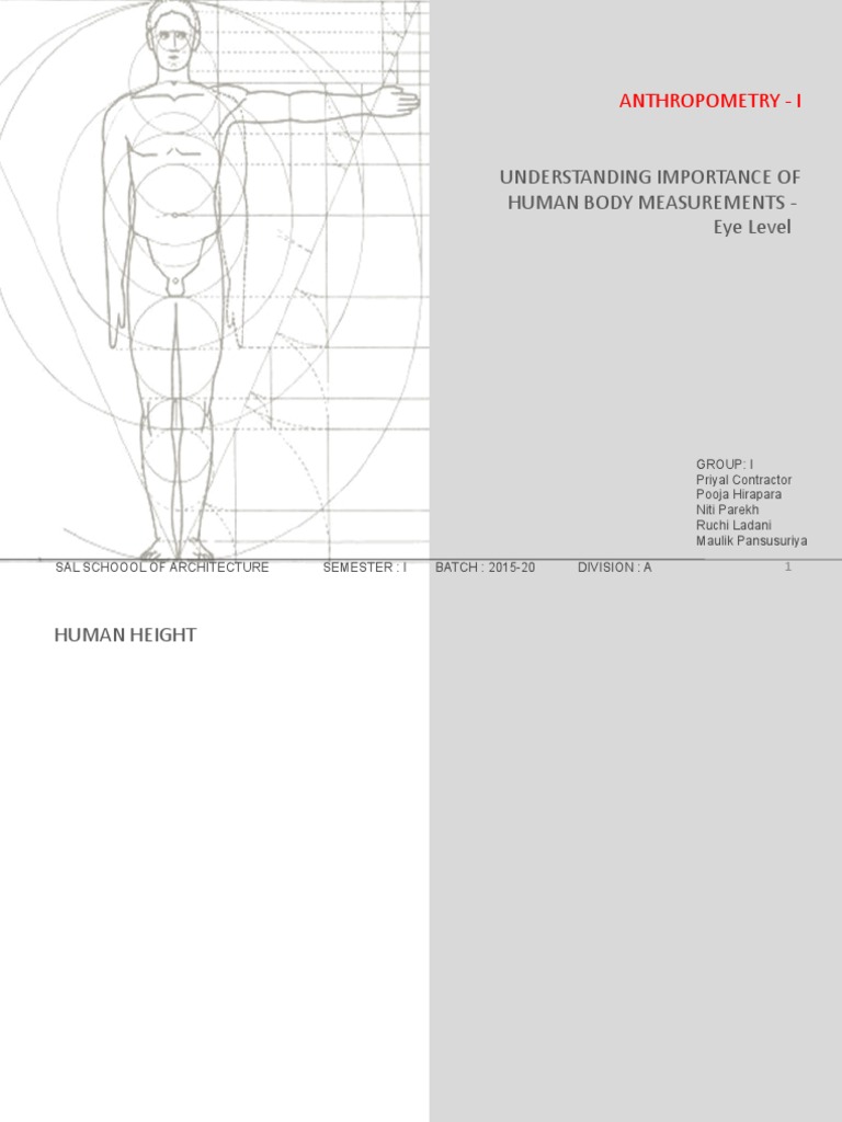Anthropometry - I: Understanding Importance of Human Body Measurements ...