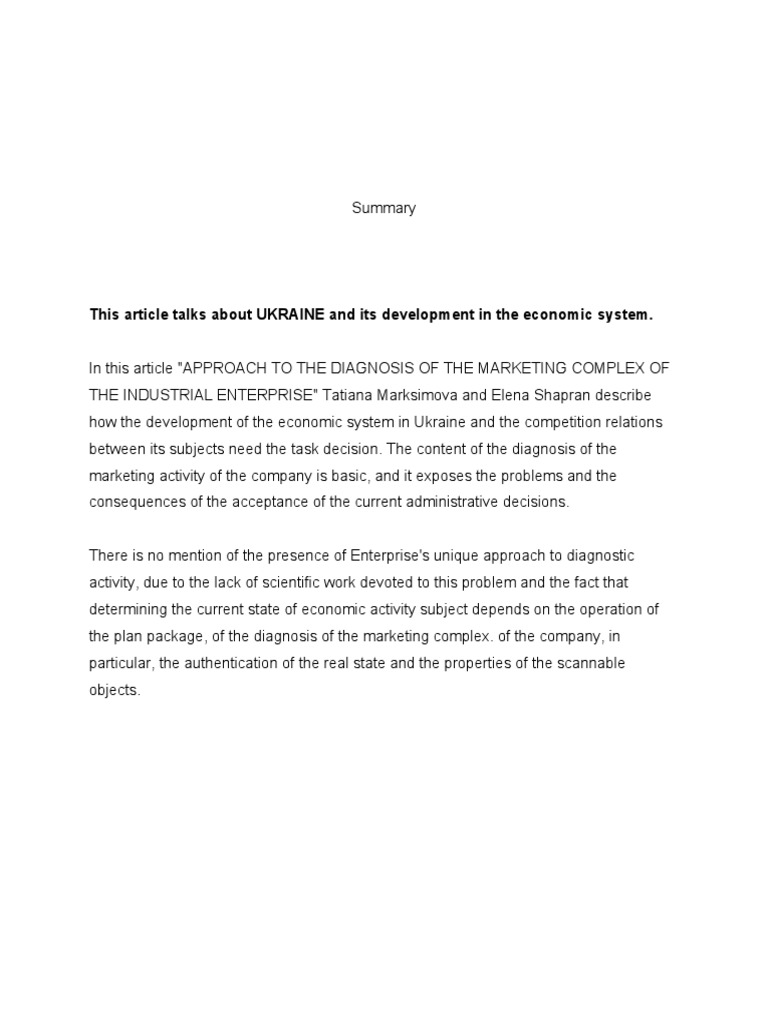 Evidence Summary | PDF