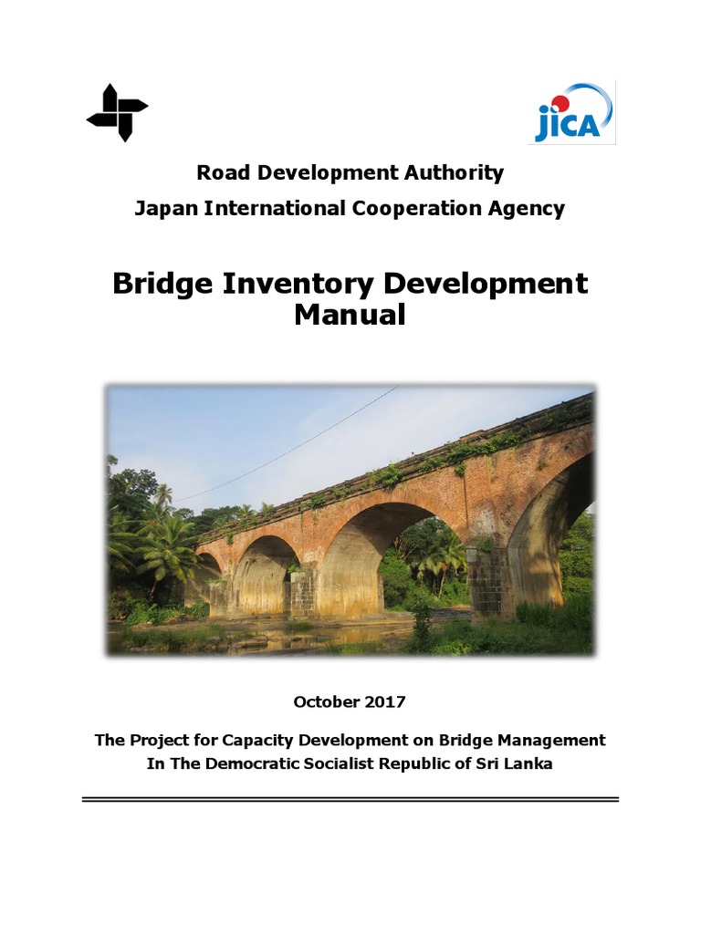 Bridge Inventory Guidelines JICA Srilanka | PDF | Bridge | Road Surface