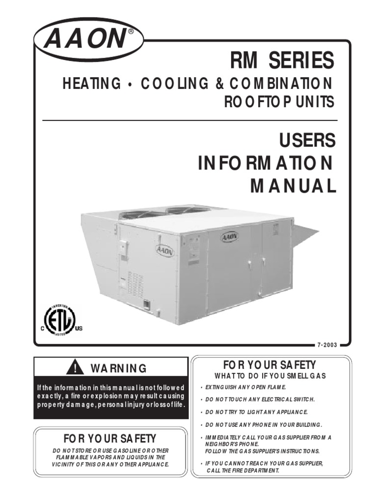 RM Series: Users Information Manual | PDF | Thermostat | Water Heating