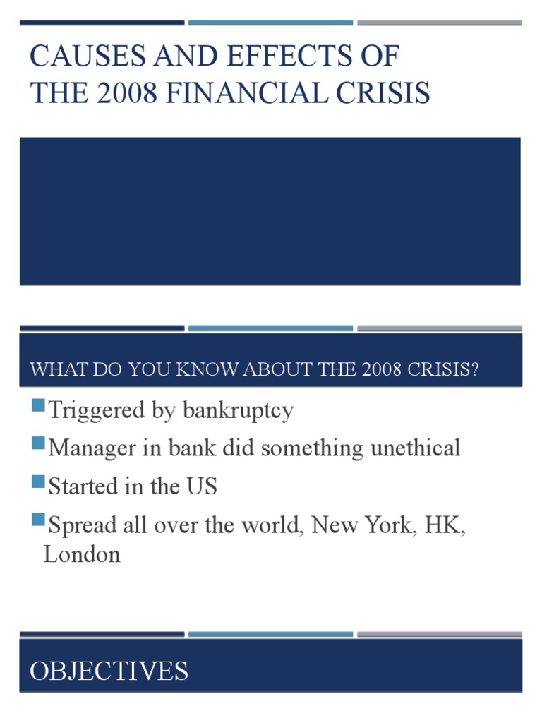 2008 Financial Crisis: Causes & Effects | PDF | Derivative (Finance ...