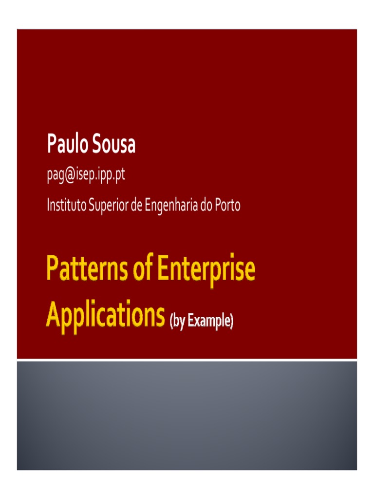 Enterprize Design Patterns PDF | PDF | Software Design Pattern | Databases