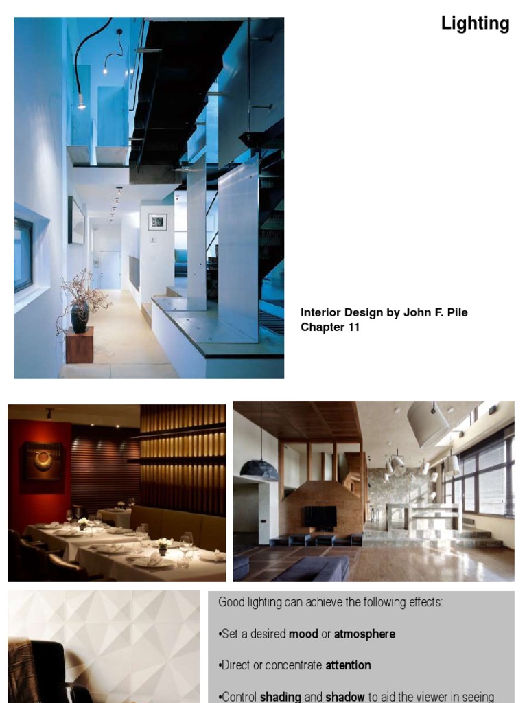 Lighting: Interior Design by John F. Pile | PDF | Lighting | Electrodynamics