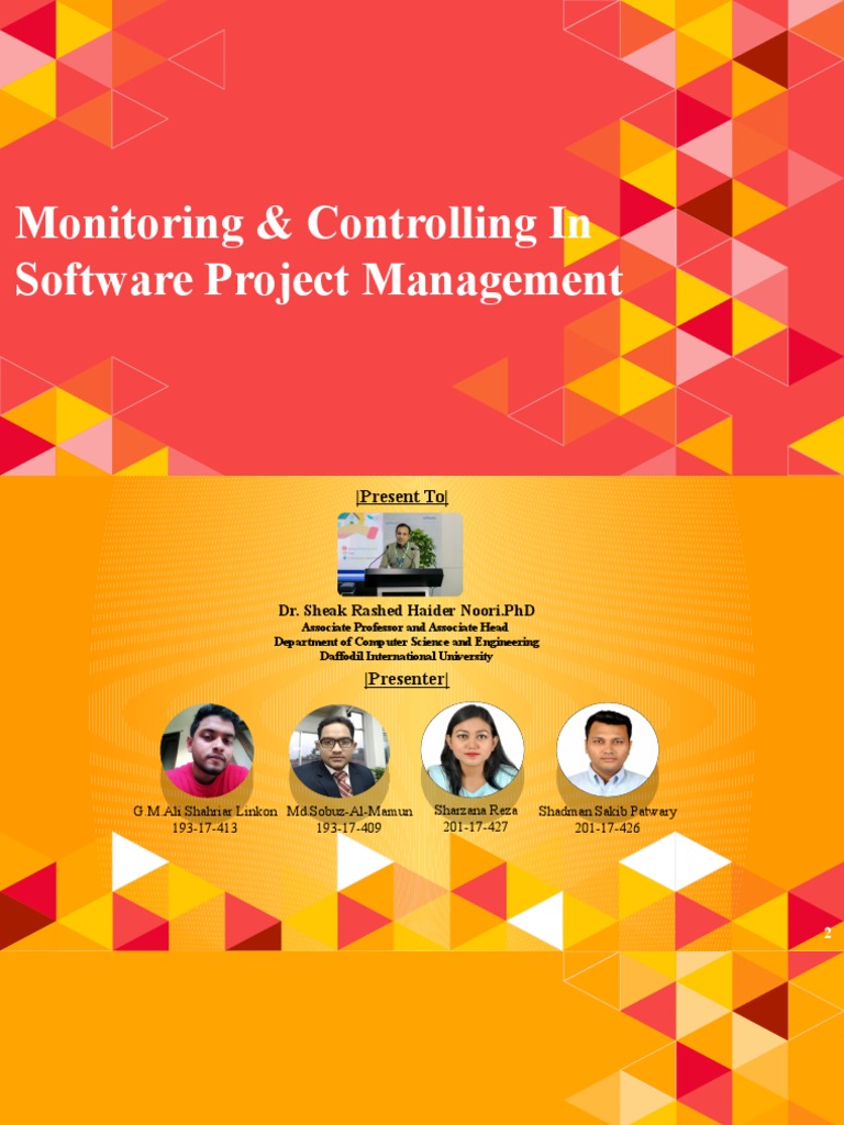 Monitoring Controlling in Software Project Management | PDF | Project ...