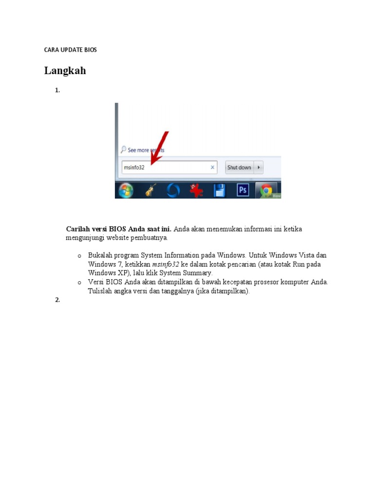 Cara Update BIOS Komputer dengan Aman | PDF