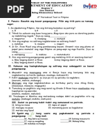 FILIPINO Grade 2 Periodical Test With TOS Edited | PDF