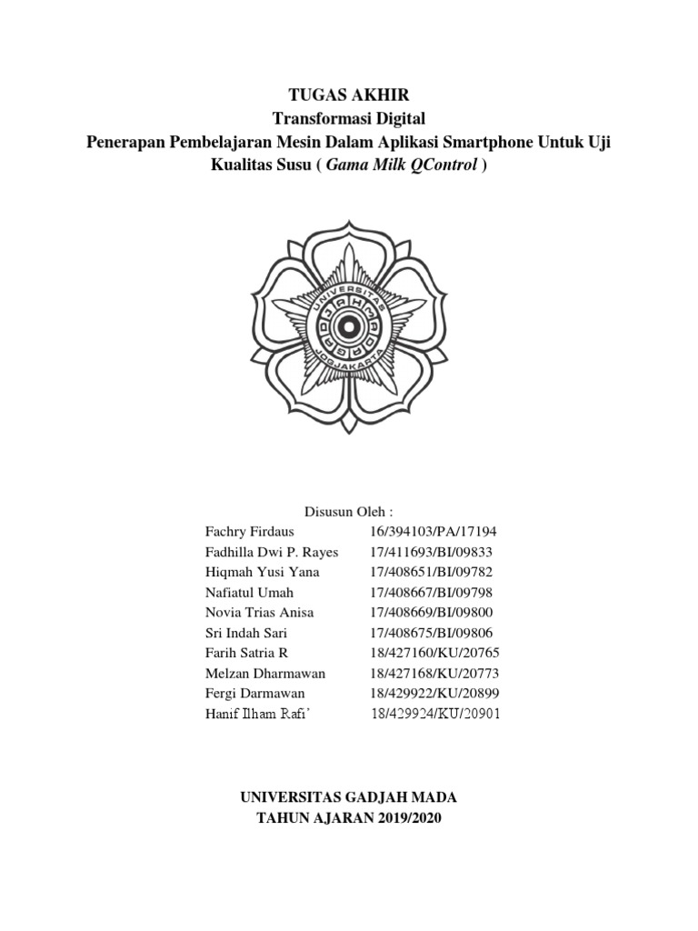 Aplikasi Deteksi Kualitas Susu | PDF