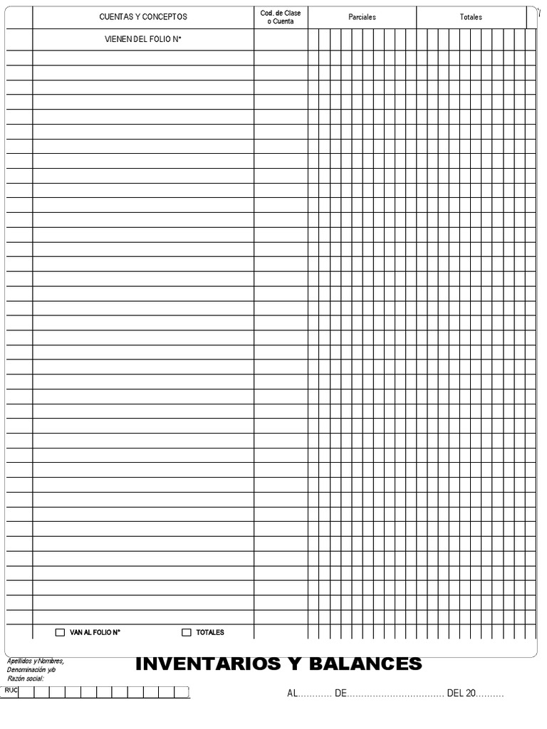 Formato 3.5 Libro Inventario y Balances | PDF