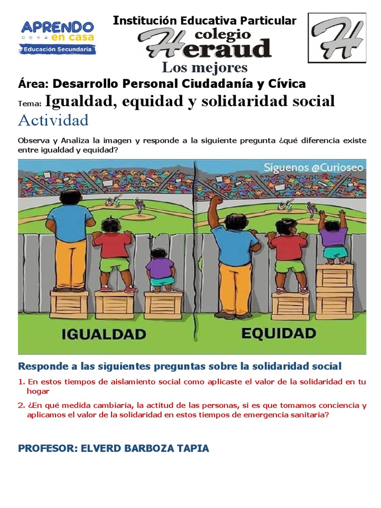Igualdad, Equidad y Solidaridad Social | PDF