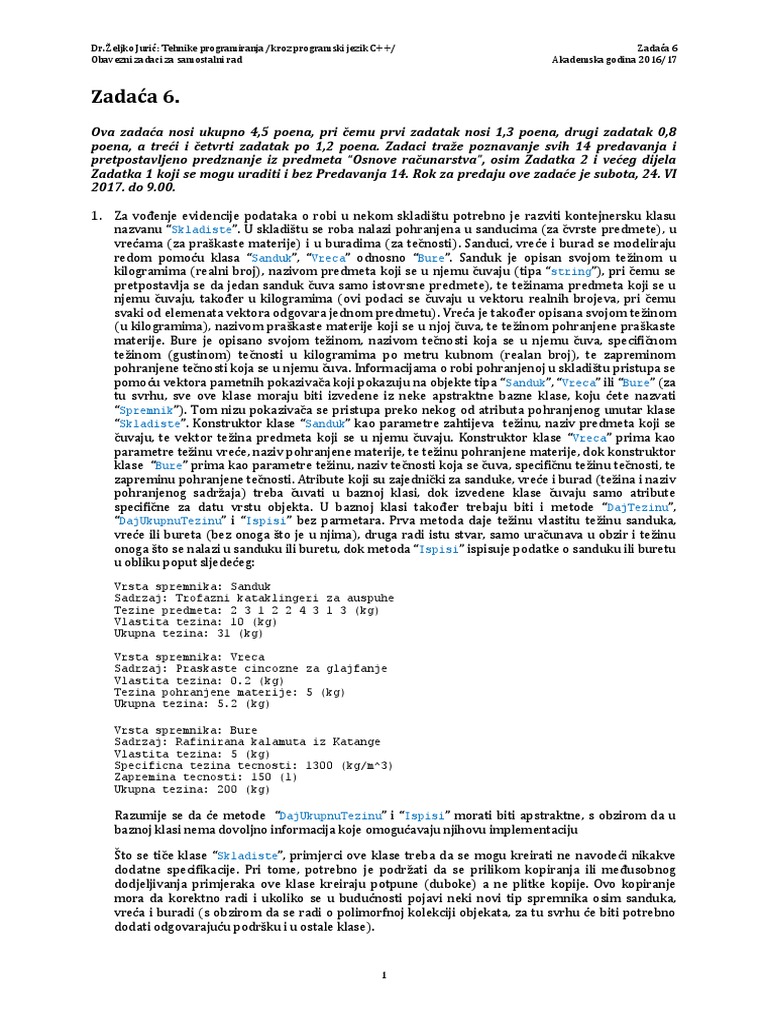 TP 2017 Zadaca 6 PDF | PDF