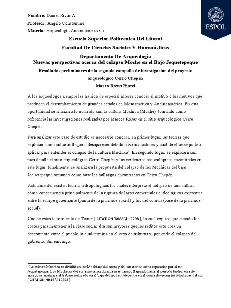Colapso Moche en Cerro Chepén | PDF | Arqueología | Cultura (general)