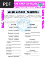 50 Ejemplos de Anagramas | PDF