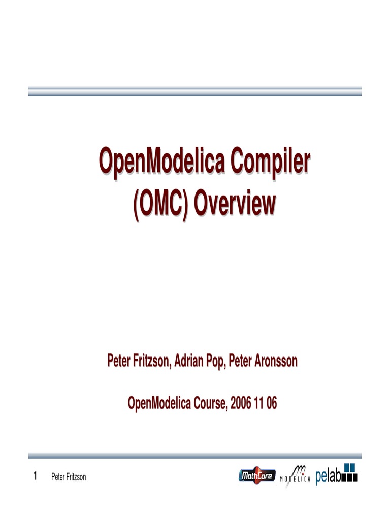 4 Omc Compiler Overview Slides Pdf Parsing Class Computer