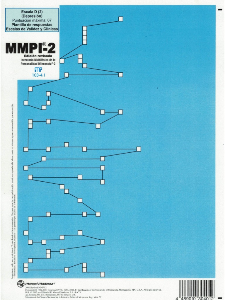 MMPI-2. Plantillas de Respuestas. Escalas de Validez y Clínicas PDF | PDF