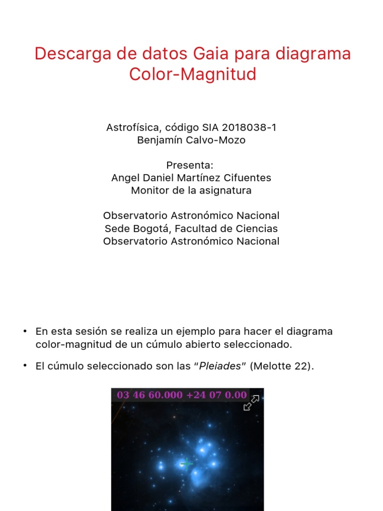 Color Magnitude - Diagram Presentation | PDF | Python (lenguaje de ...