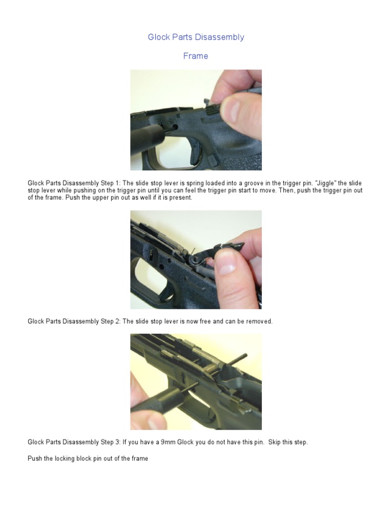 Glock Parts Disassembly | PDF | Trigger (Firearms) | Firearms
