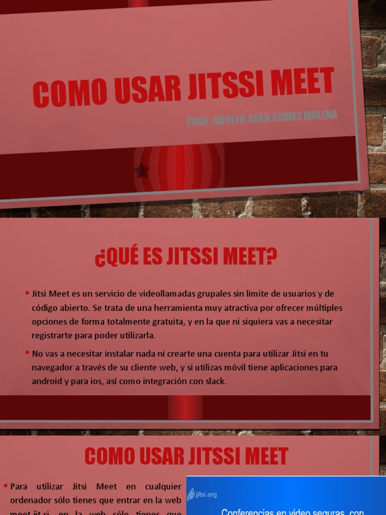 Guía Completa para Usar Jitsi Meet | PDF | Chat en linea | Comunicación por medio de ordenadores