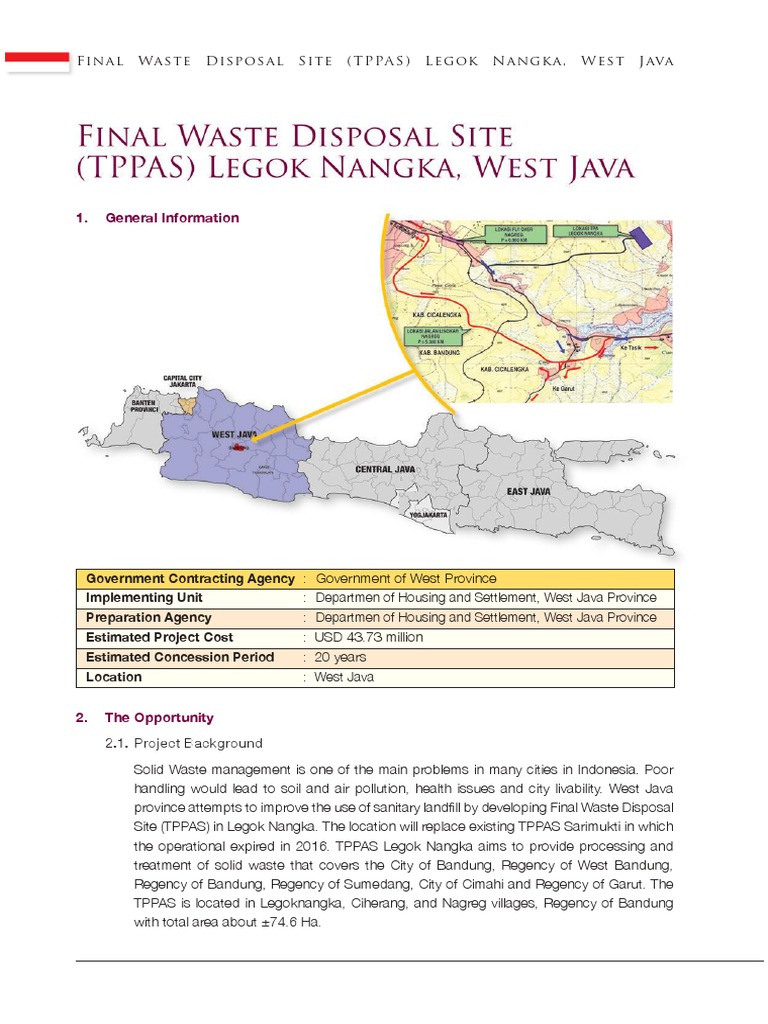 Final Waste Disposal Site TPPAS Legok Nangka West Java | PDF | Waste ...