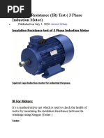 Motor Insulation Resistance Values Chart | PDF