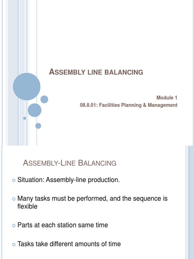 Assembly Line Balancing Techniques | PDF | Business
