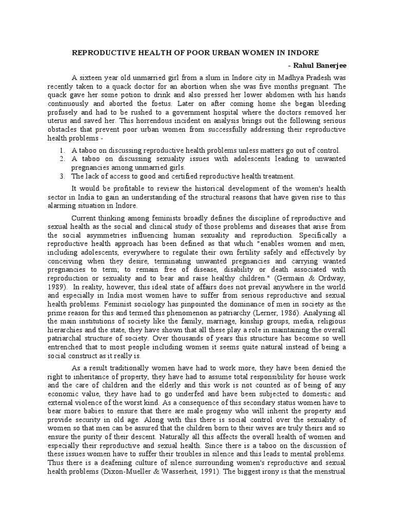 RH Status RVD | PDF | Reproductive Health | Woman