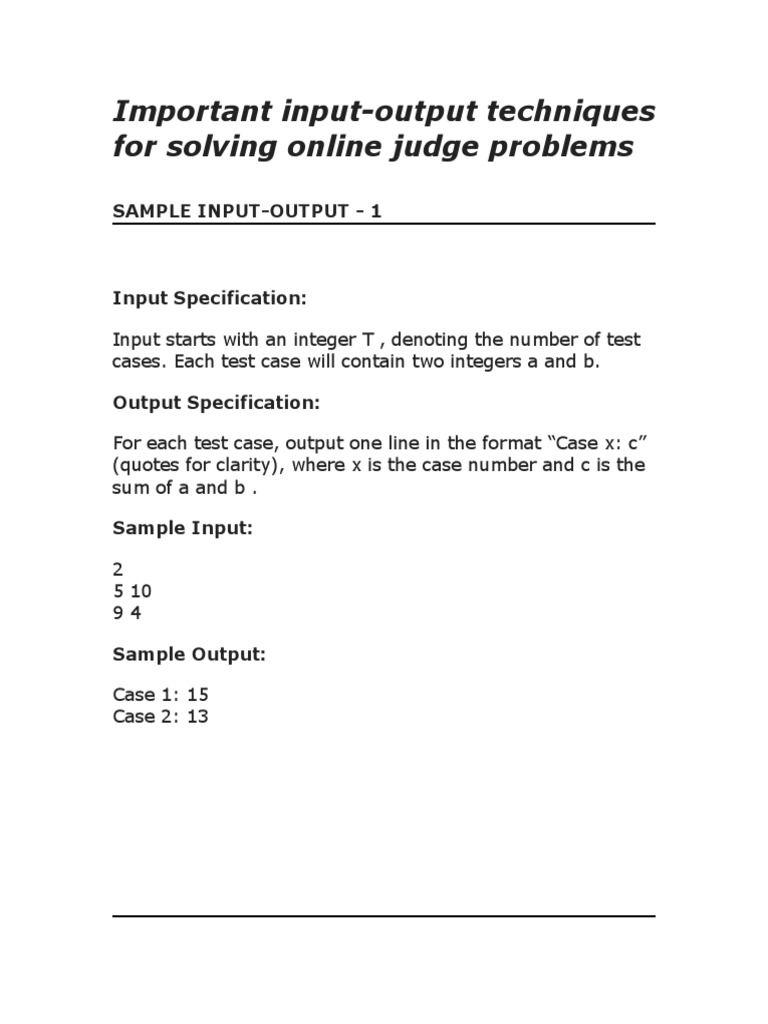 Input-Output Technique | PDF | Integer (Computer Science) | Digital Technology