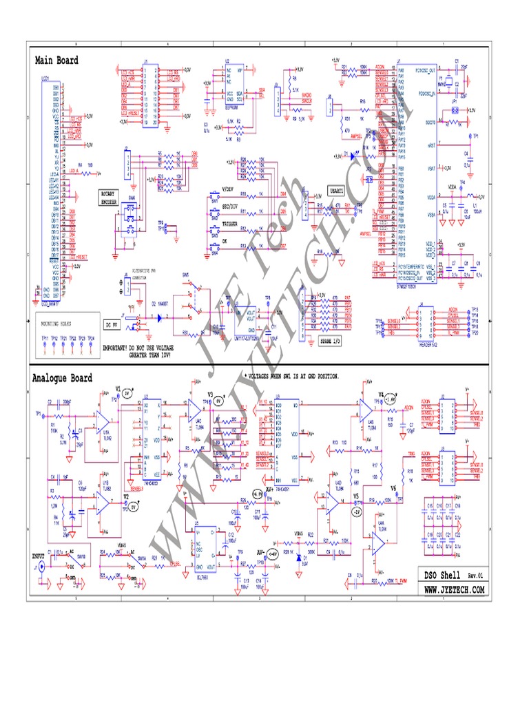 Dso150 Shell Schematic Main Analog PDF | PDF