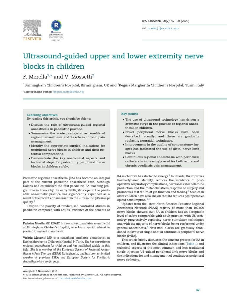 Ultrasound-Guided Nerve Blocks | PDF | Elbow | Arm