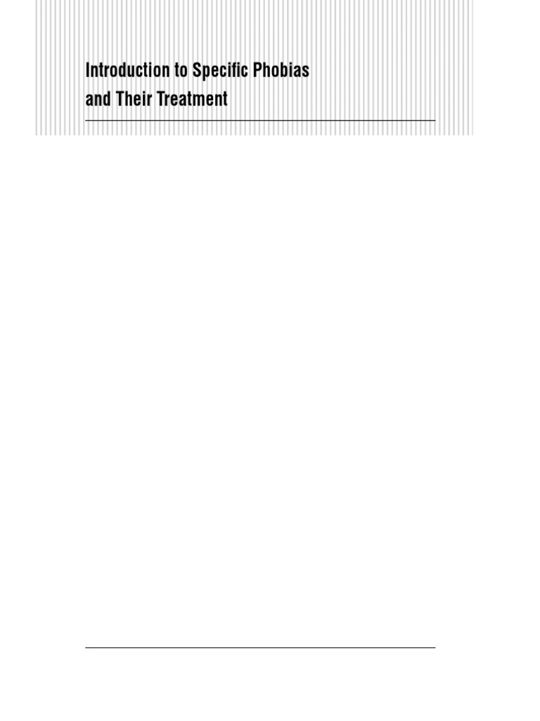 Introduction To Specific Phobias and Their Treatment | PDF | Phobia ...