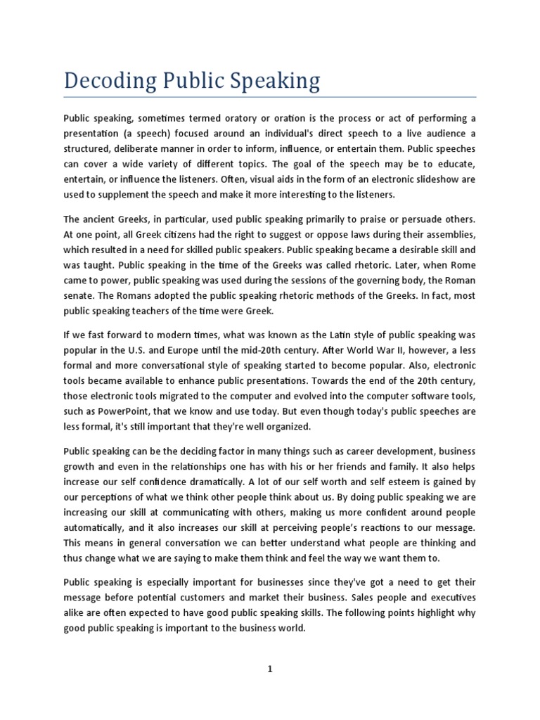 Decoding the Qualities of Effective Public Speaking: A Guide to ...