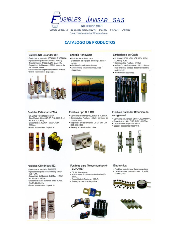 CATALOGO DE PRODUCTOS-Fusibles PDF | PDF