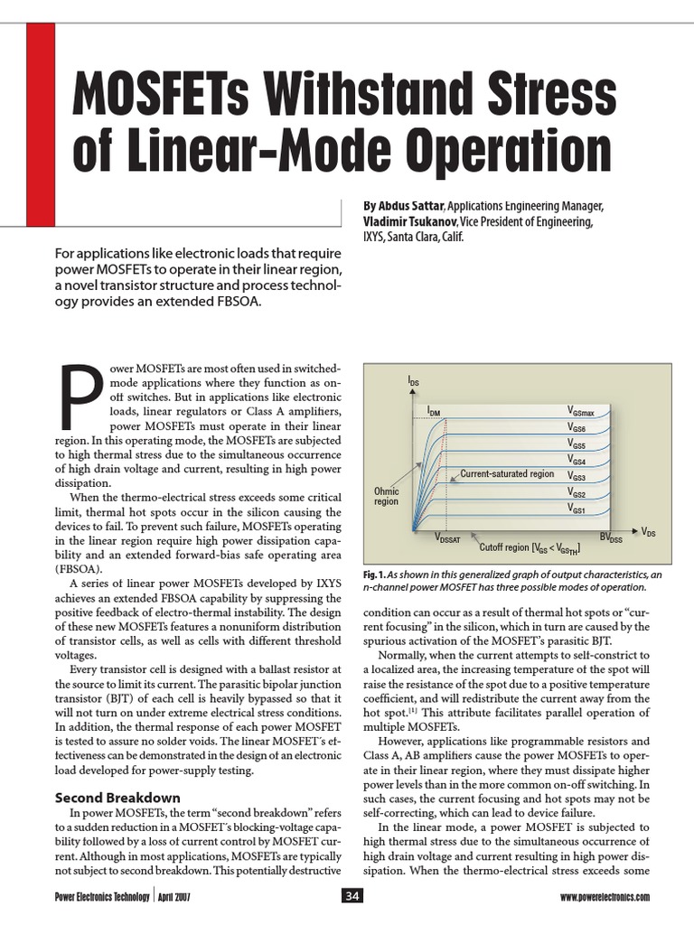 Linear Power MOSFETs 2007 | PDF | Field Effect Transistor | Mosfet