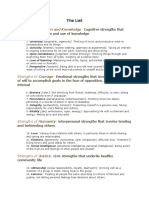 24 Character Strengths | PDF | Career & Growth | Self-Improvement