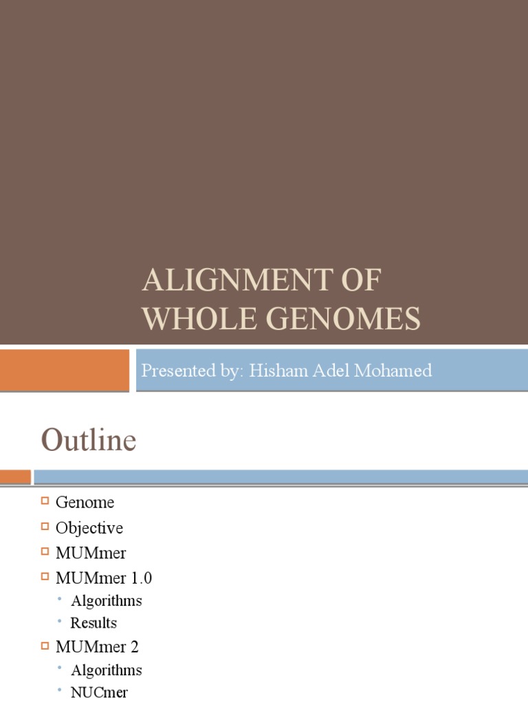 Whole Genome Alignment with MUMmer | PDF | Sequence Alignment | Genome