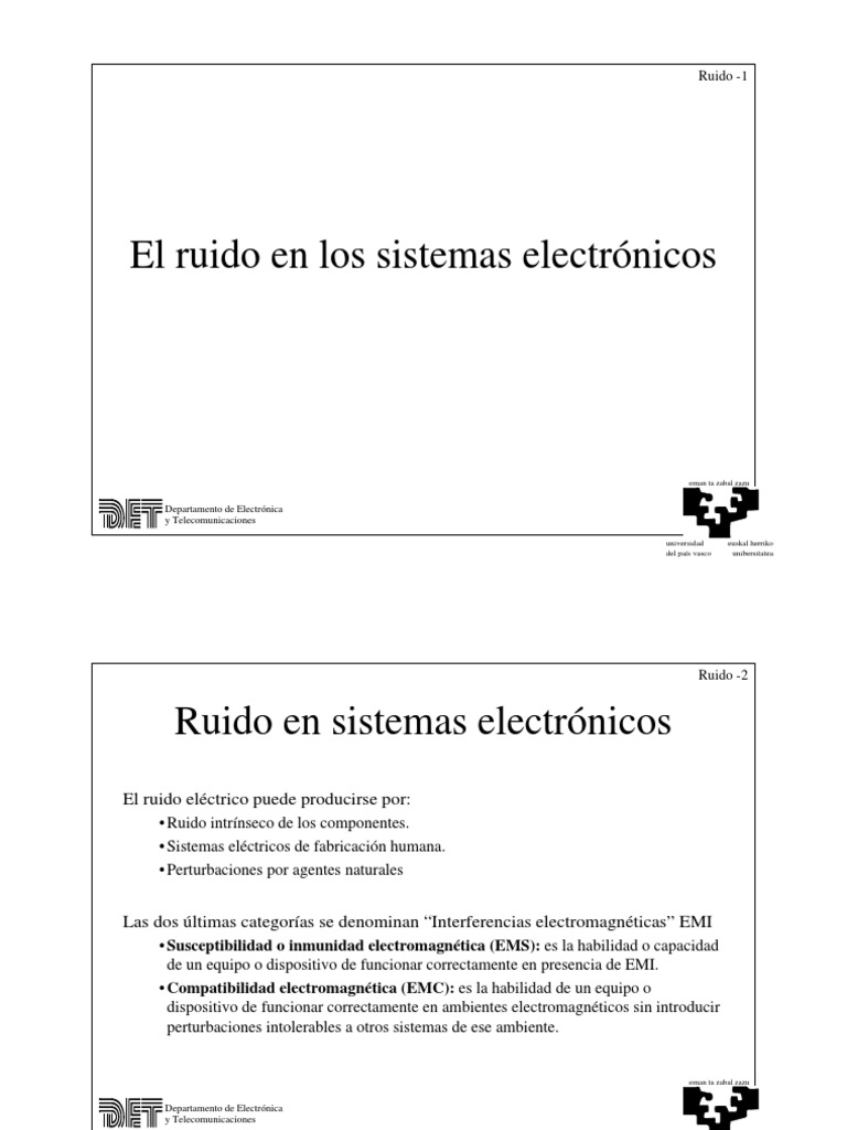 Ruido Eléctrico | PDF | Radiación electromagnética | Electricidad