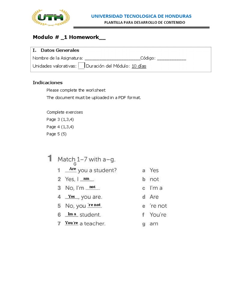 Homework Module 1 | PDF