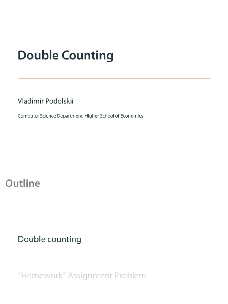 Double Counting | PDF | Integer | Mathematical Concepts