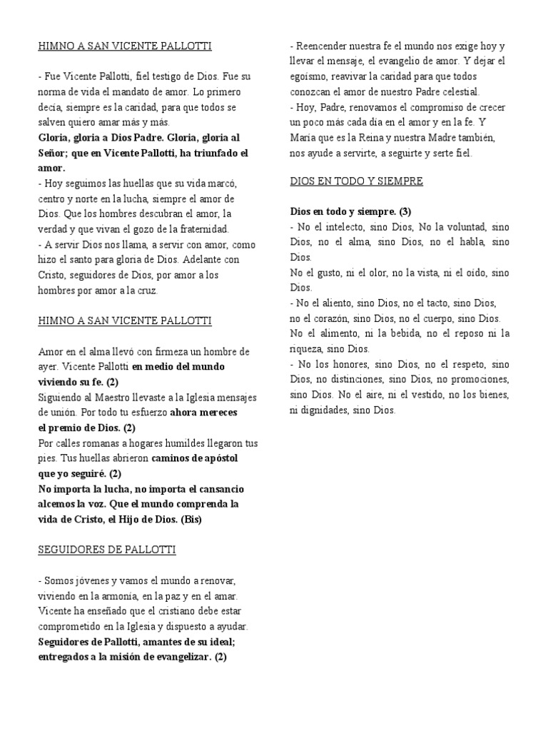 Canciones Palotinas | PDF | Cristo (título) | Amor